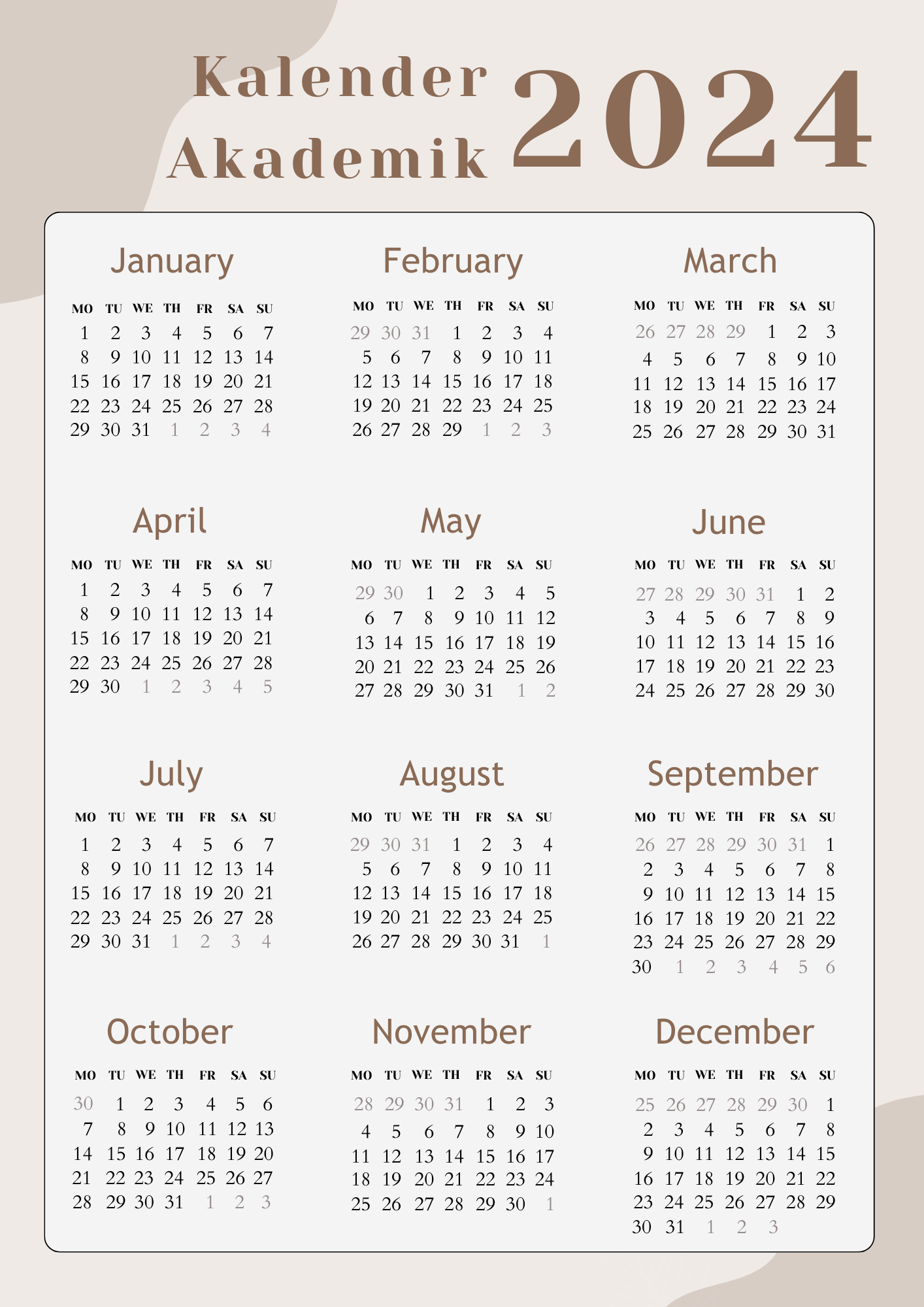Kalender Akademik - Stikes Dona